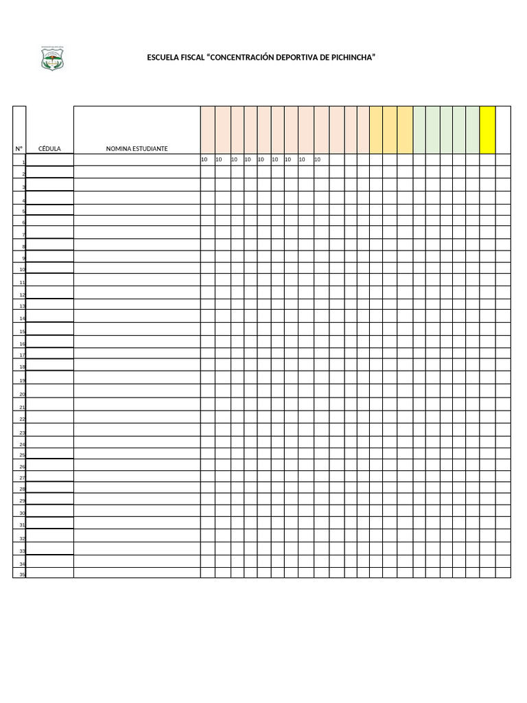 Hoja de Estudiantes para Notas | PDF