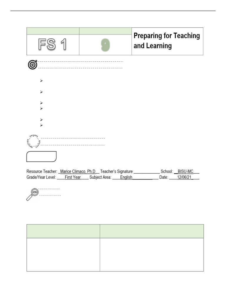 FS 1 Learning Episode 9 Vera Lyn V. Jadulco BSED Eng 4 3 PDF | PDF | Learning | Teachers
