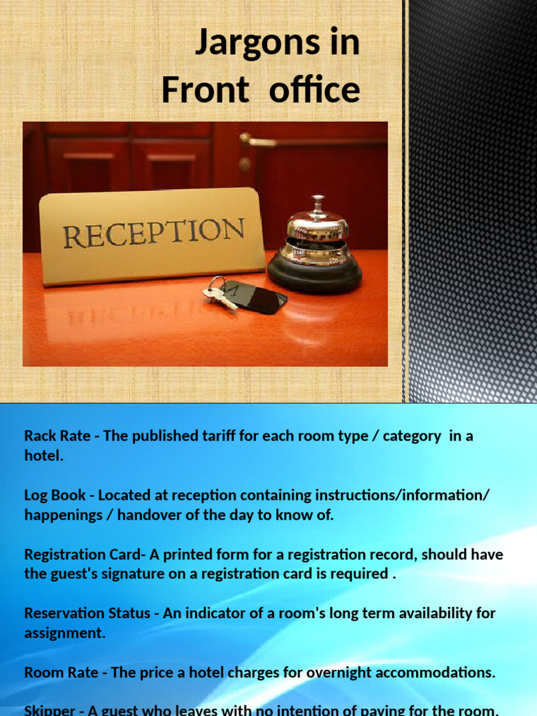 OKO Jargons in Front Office | PDF