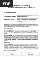 REACH Compliance Declaration Template | PDF | Finance & Money Management