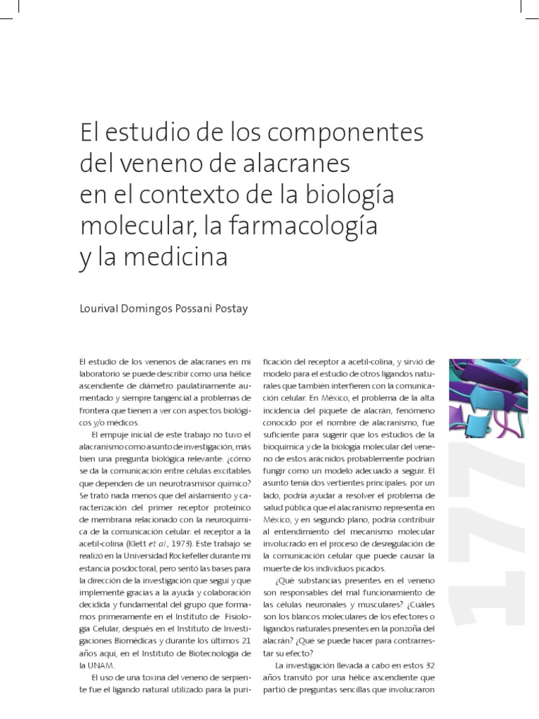 ALACRANISMO | PDF | Canal de iones | Biología Celular)
