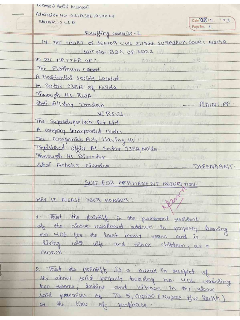 Drafting Exercise 2 | PDF