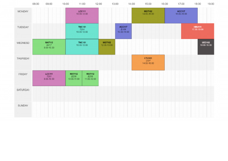 UiTM Timetable Generator 10-05-2024 | PDF