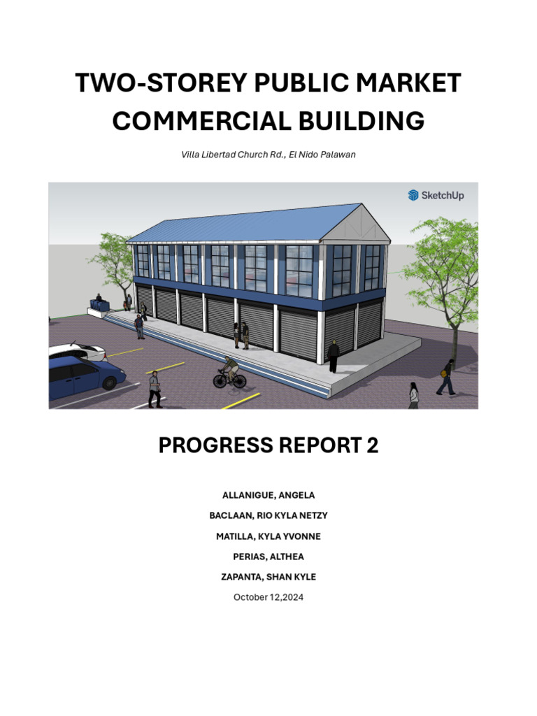 El Nido Two-Storey Market Progress Report | PDF | Truss | Civil Engineering