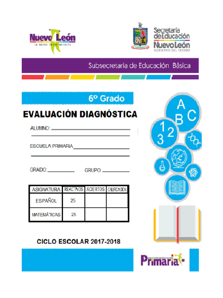 Examen de Primaria 6° Grado 2025 | PDF