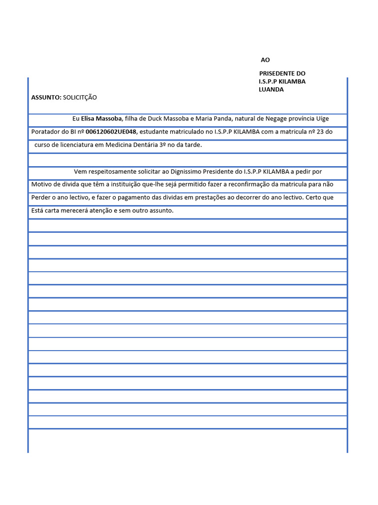 Solicitação de Reconfirmação de Matrícula | PDF