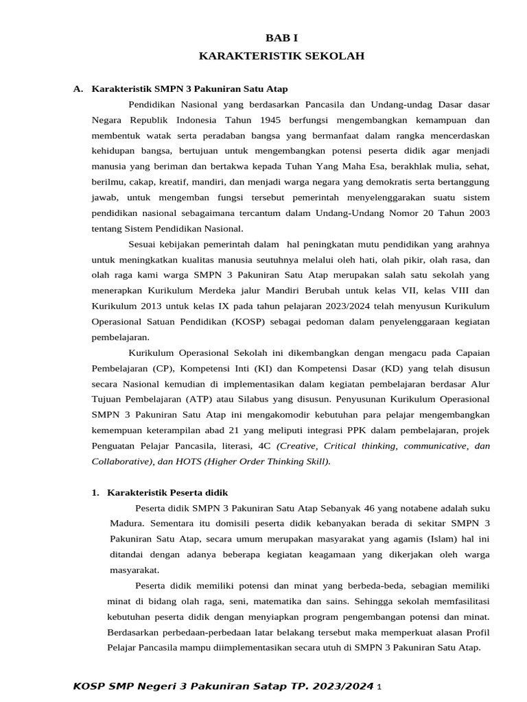 Revisi Kosp Bab I - Bab Vi | PDF