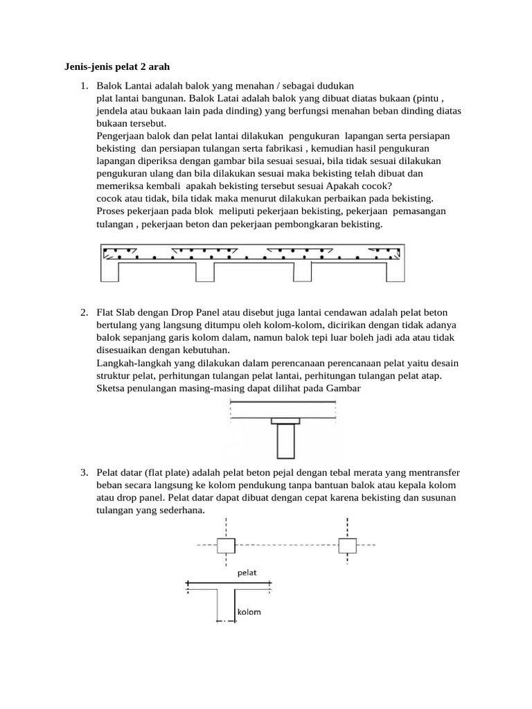 Jenis-Jenis Pelat 2 Arah | PDF