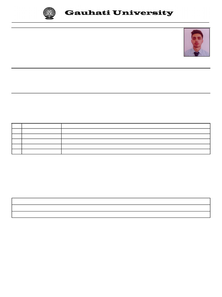 Personal Details: SL Paper Code Paper Name | PDF