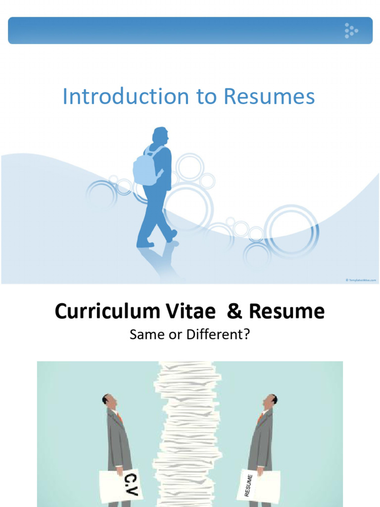 2 - Introduction To Resumes | PDF | Résumé