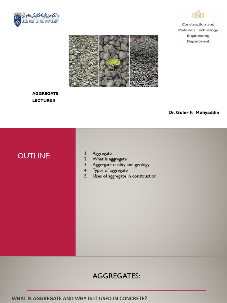 Lecture 5 (Aggregate) | PDF | Construction Aggregate | Concrete