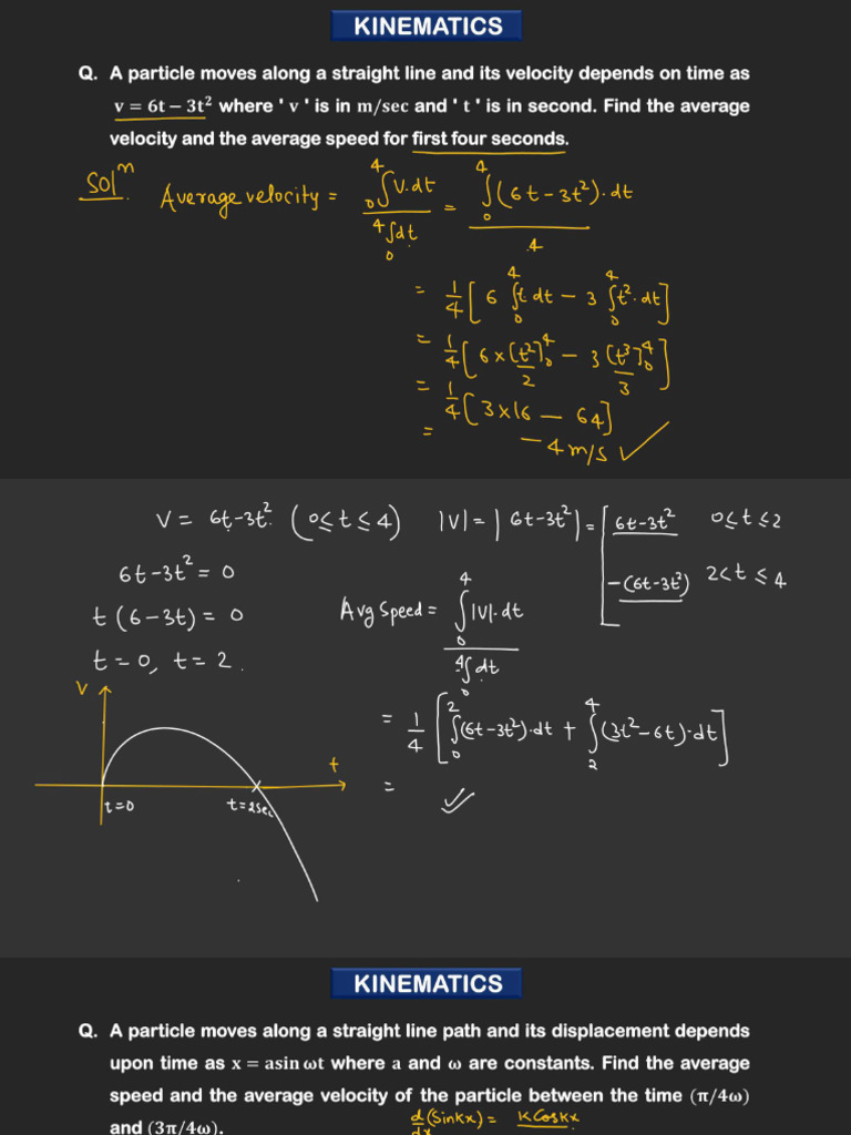 Kinematics - L-04 (Class Notes) - Question Practice | PDF