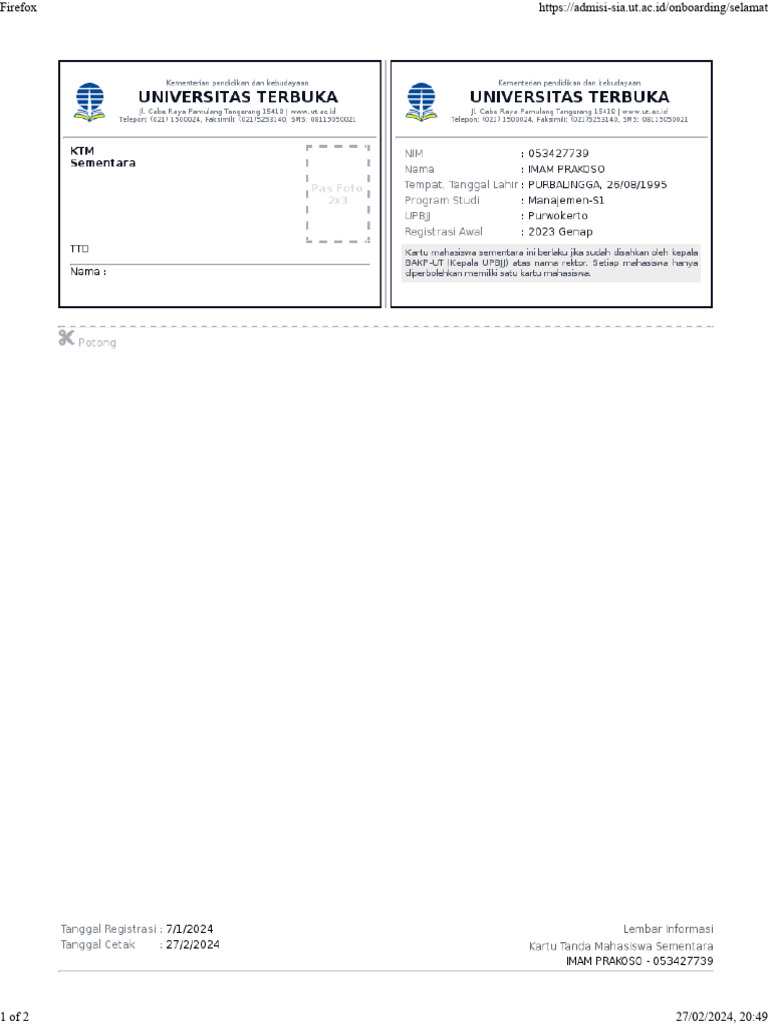 KTMS Imam Prakoso | PDF
