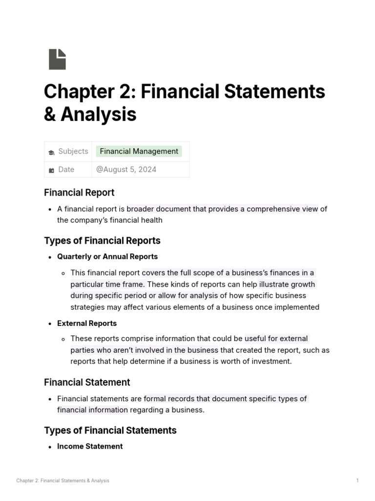 FM Chapter 2 Reviewer | PDF | Equity (Finance) | Free Cash Flow