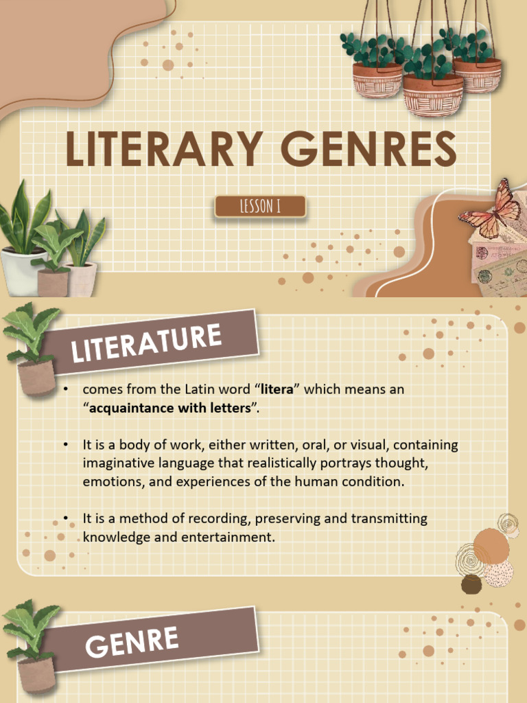 Introduction To Literary Genres Lesson I | PDF