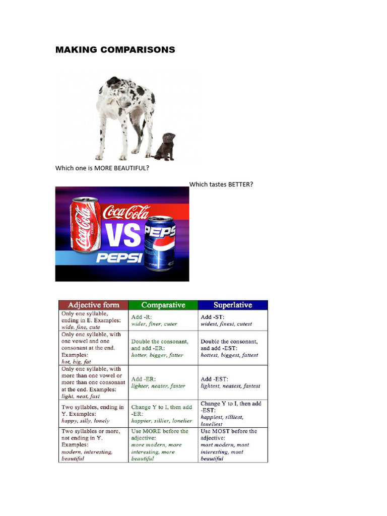 Making Comparisons 1 | PDF