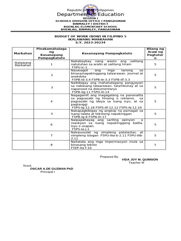 Q2 Bow Filipino-5 | PDF
