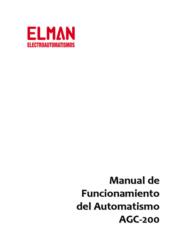 3.1. - AGC-200 - Manual - Funcionamiento | PDF | Diodo emisor de luz ...