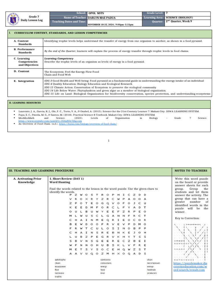 Week 8 | PDF | Food Web | Ecosystem