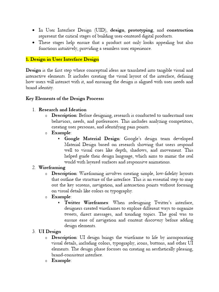 Design-Prototyping and Construction in User Interface Design | PDF | Mobile App | User Interface