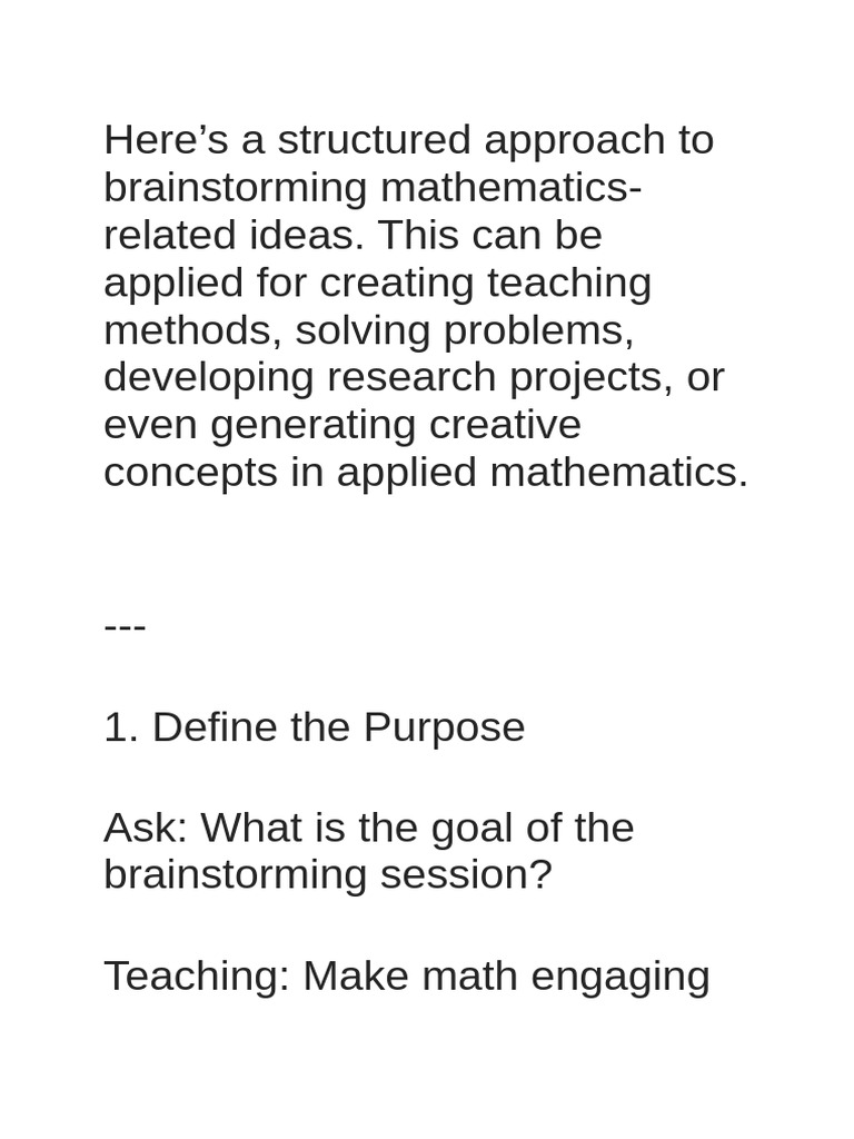 Brain | PDF | Mathematics | Brainstorming