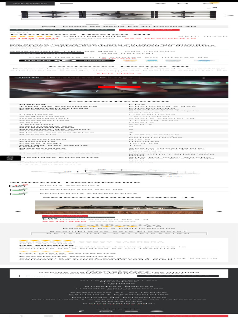 Encimera Design 90 FDV Kitchen Center | PDF | Estufa de cocina