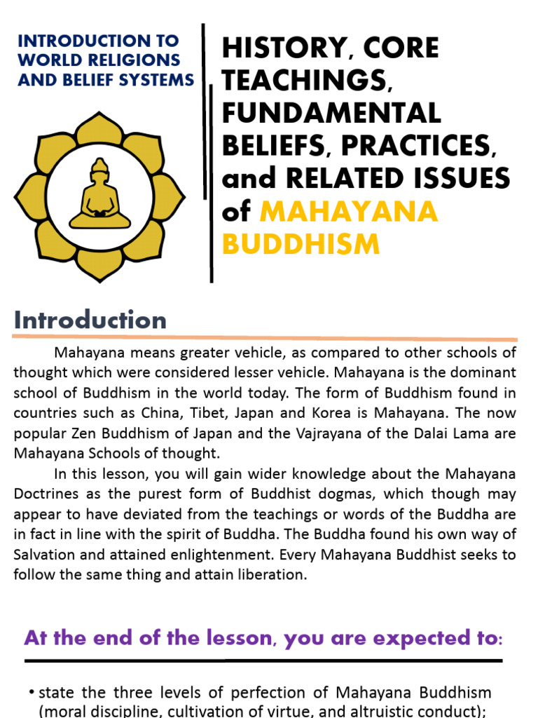 Core Teachings of Mahayana Buddhism | PDF | Bodhisattva | Mahayana