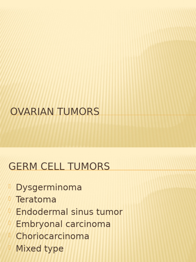 Ovarian Tumors | PDF