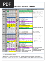 2024-2025 ISP Calendar | PDF