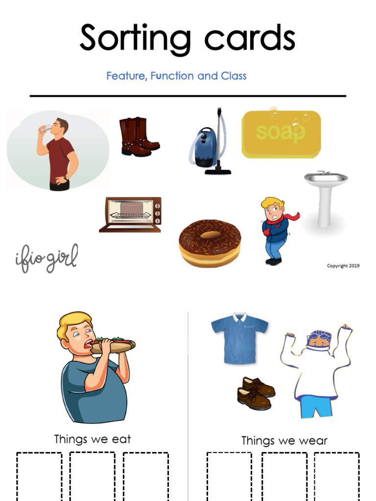 Sorting Cards: Feature, F Nction and Class | PDF