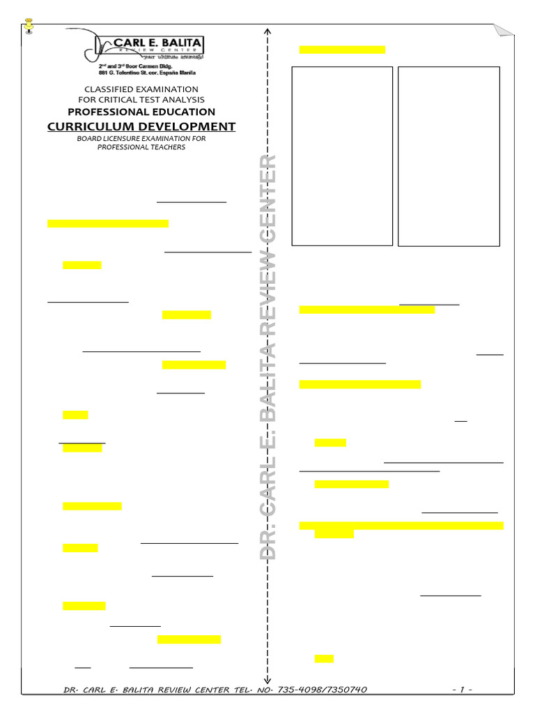 Prof Ed Currdev m2018 Ans Key | PDF | Curriculum | Learning