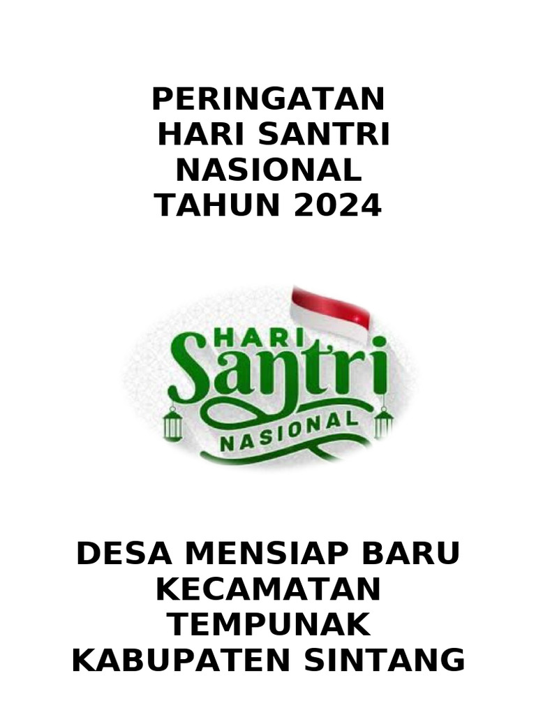 Proposal Hari Santri 2024 | PDF
