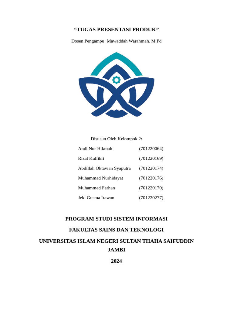 Tugas Presentasi Produk KEL2 | PDF