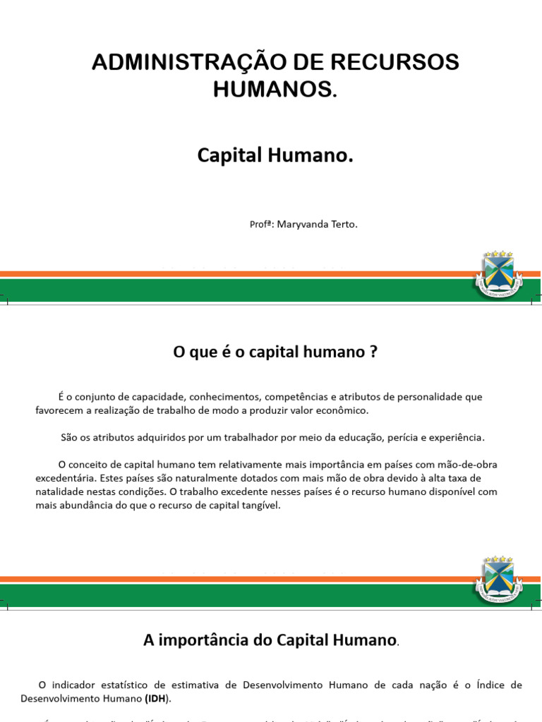 3º Capital Humano | PDF | Capital humano | Economias