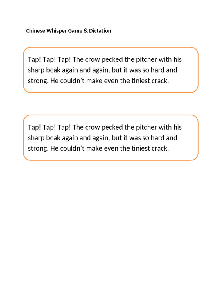 Chinese Whisper Game | PDF