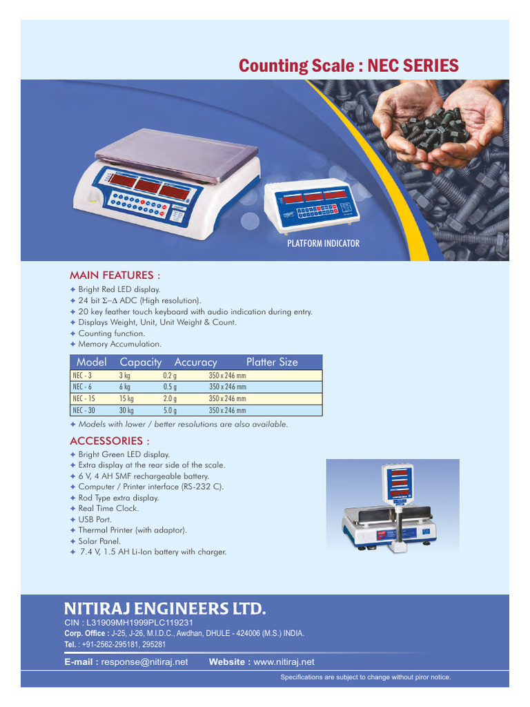 Table Top NEC Series | PDF