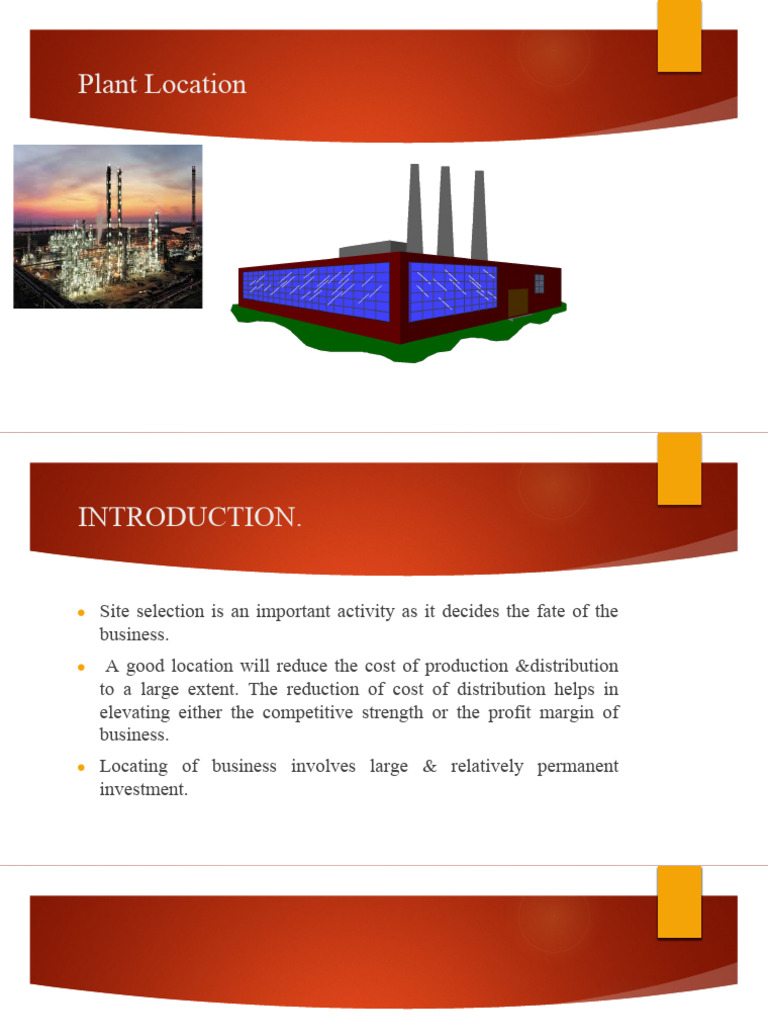 Plant Location | PDF | Economies | Economics