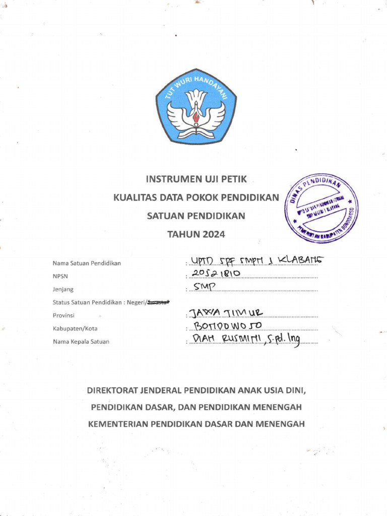 Contoh Instrumen | PDF