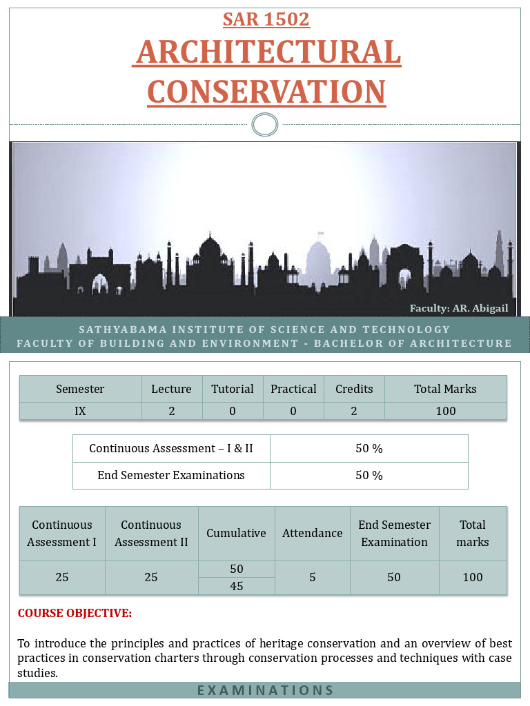 Architectural Conservation - Unit 1 | PDF | Cultural Heritage ...