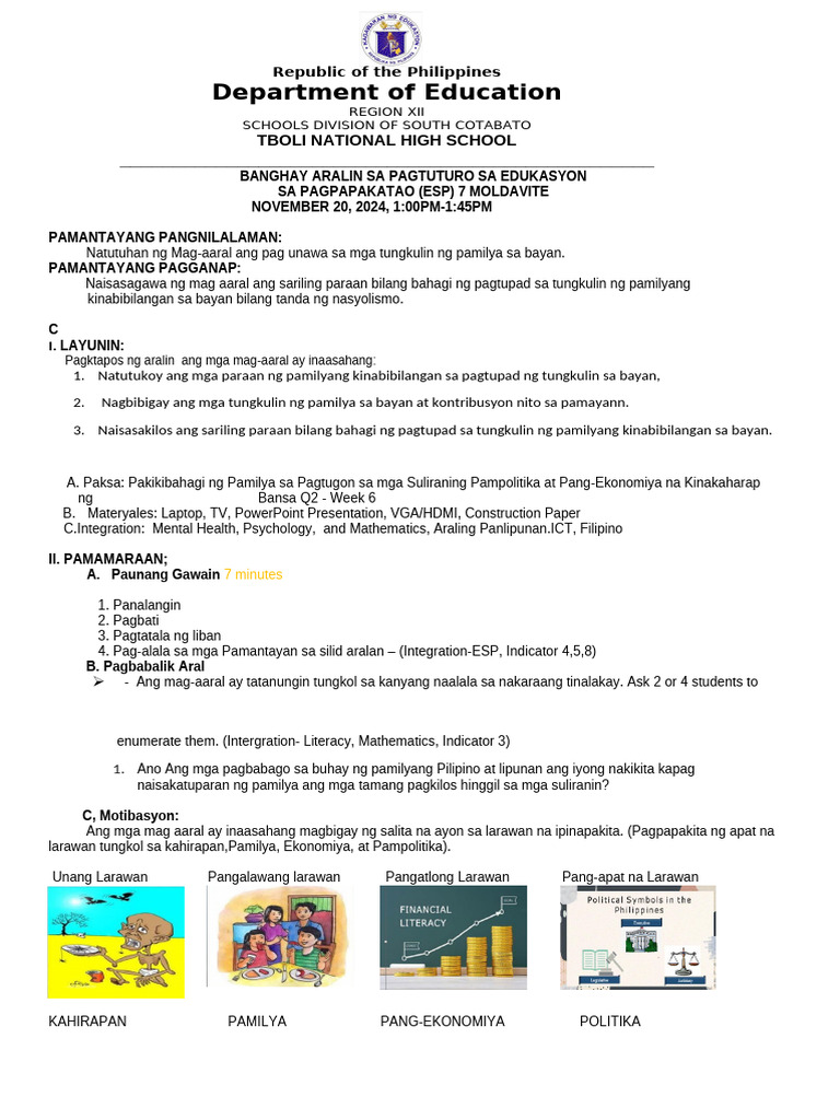 Final CO LP ESP 7 - Q1 | PDF