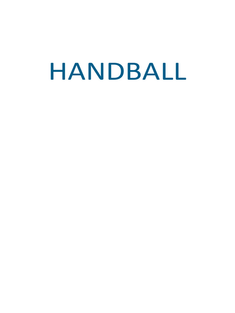 Présentation Du Handball | PDF | Défenseur (football) | Sports d'équipe