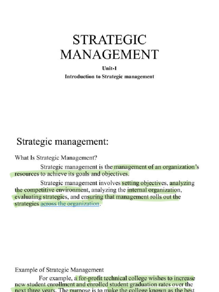 Strategic Management | PDF