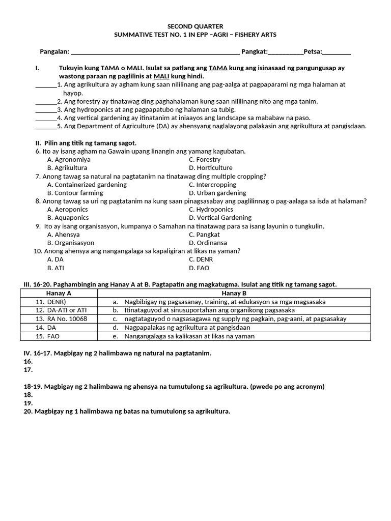 Q2 Summative#1 | PDF