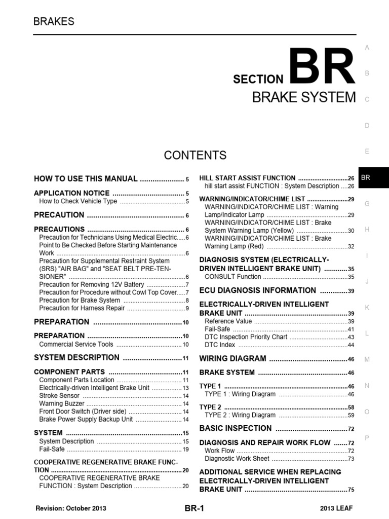 2013-Brake System | PDF | Airbag | Brake