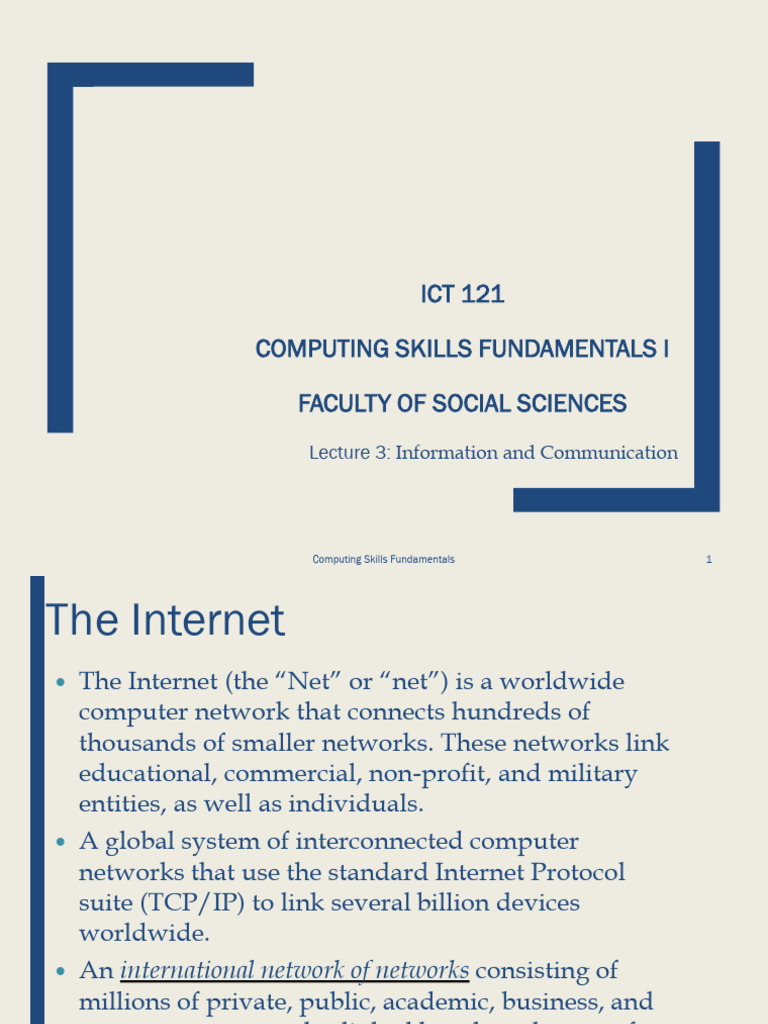 Lec3-Information and Communication | PDF | World Wide Web | Internet & Web