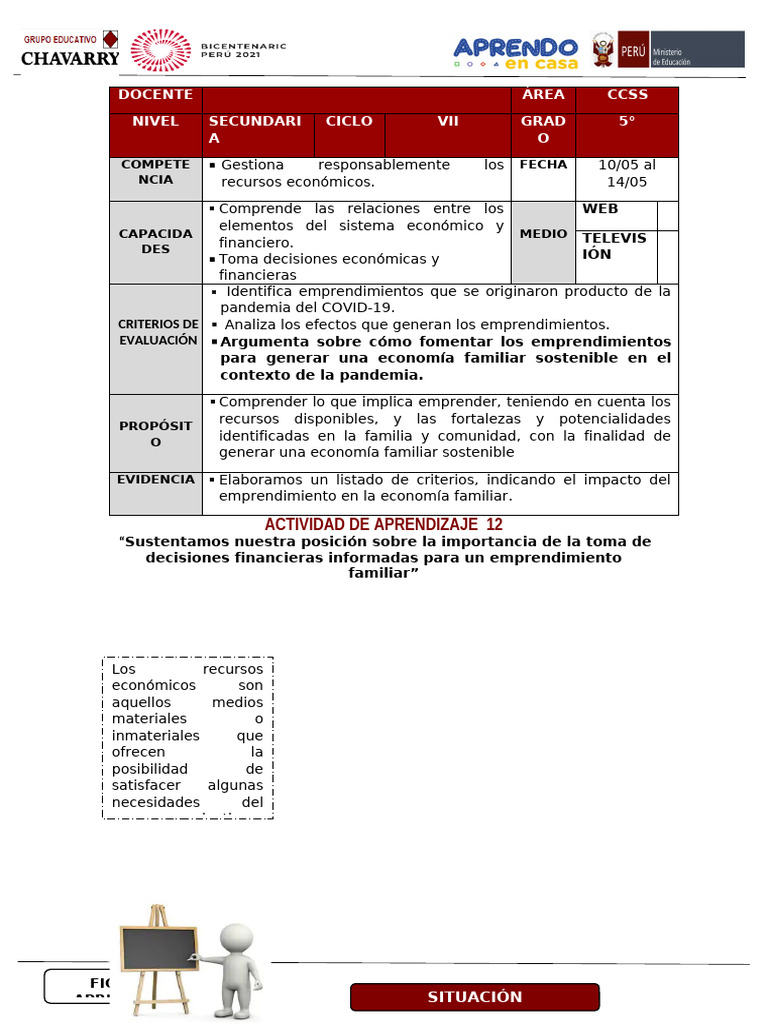 Ficha de Aprendizaje Ccss 5 | PDF | Evaluación | Aprendizaje