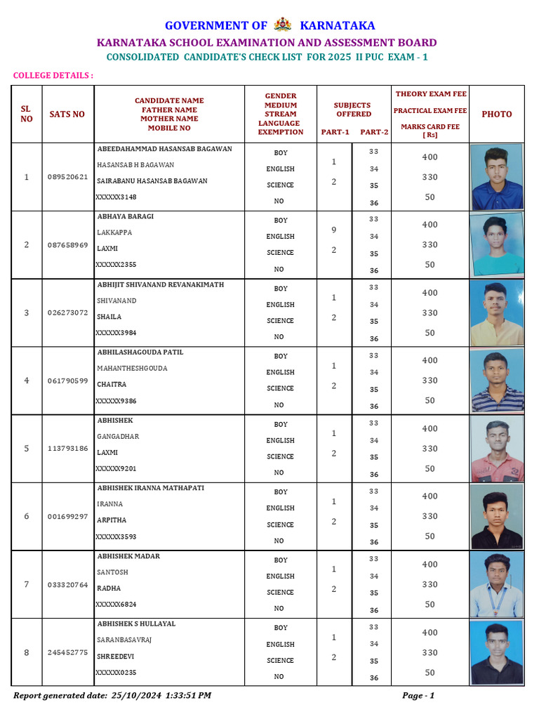 Check - List 2025 Exam 1 | PDF | Qualifications | Educational Stages