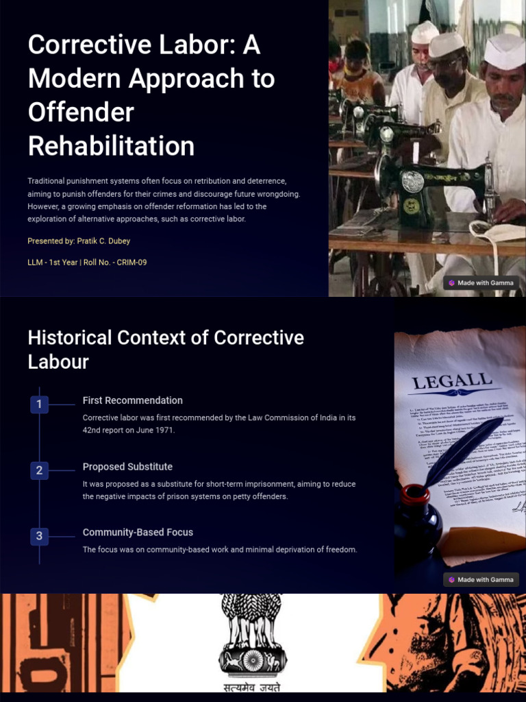 Modern Corrective Labor for Offender Rehab | PDF | Prison ...