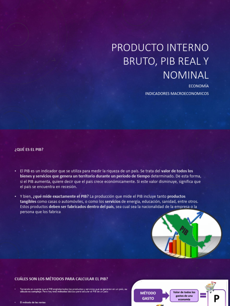 Producto Interno Bruto, PIB Real y Nominal | PDF | Producto Interno Bruto | Salario