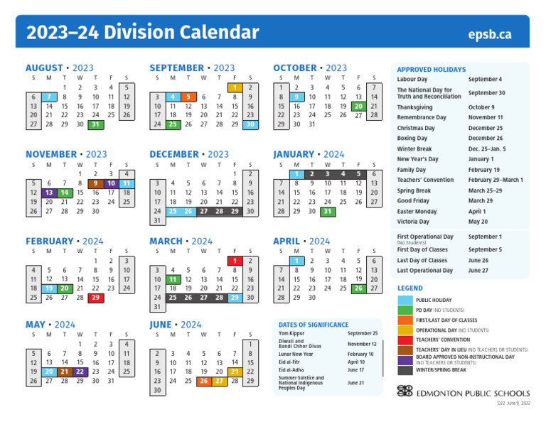 Edmonton Public School Board Calendar | PDF | Public Holiday | Festival
